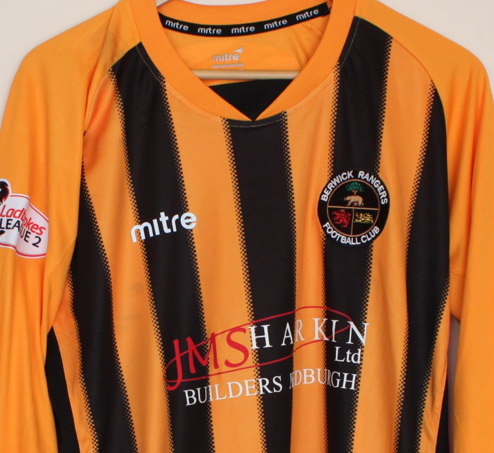 Season 17/18 match worn kit on sale - Berwick Rangers Football Club