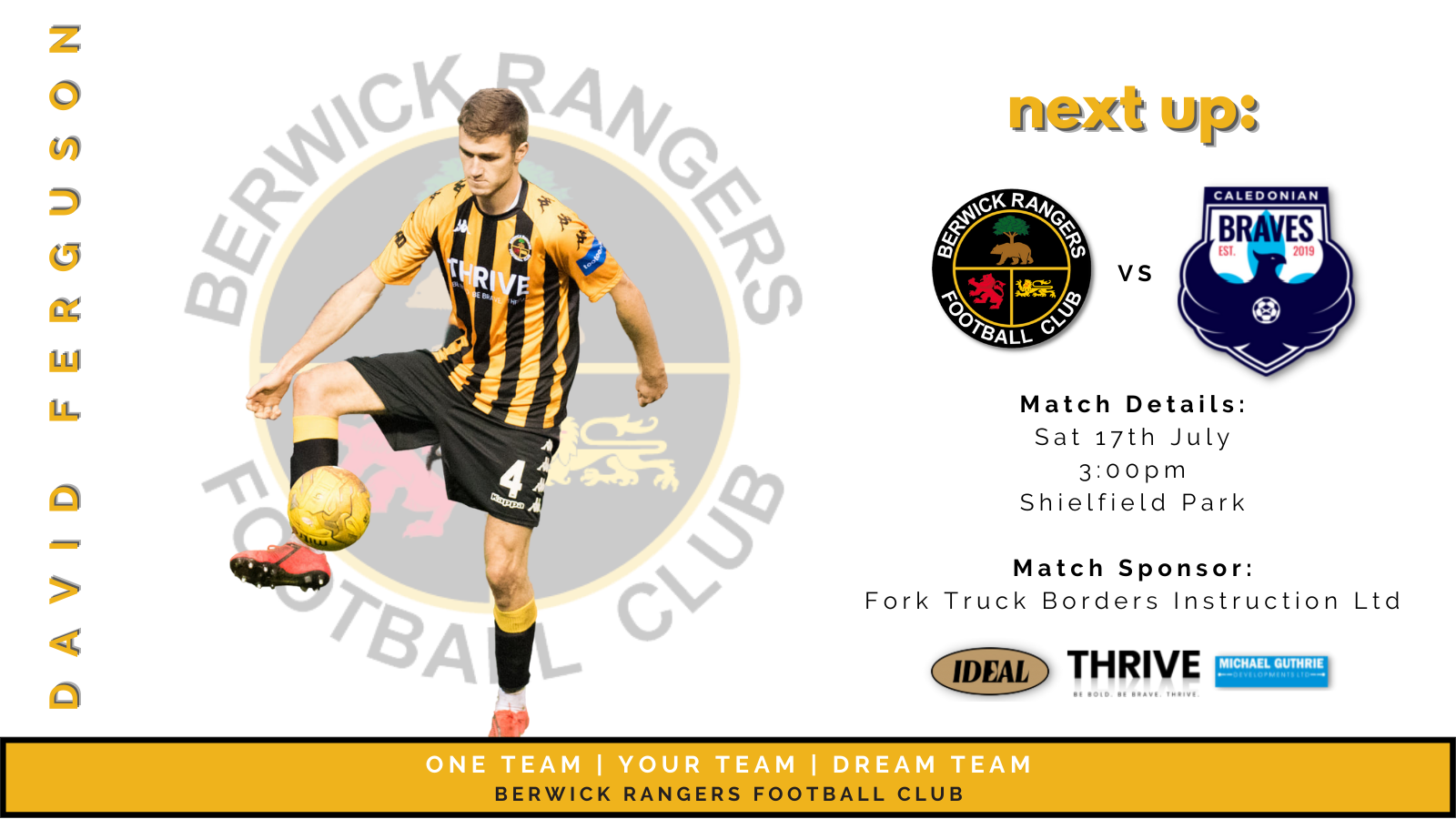 Match Day 1 | Berwick Rangers vs Caledonian Braves - Berwick Rangers ...