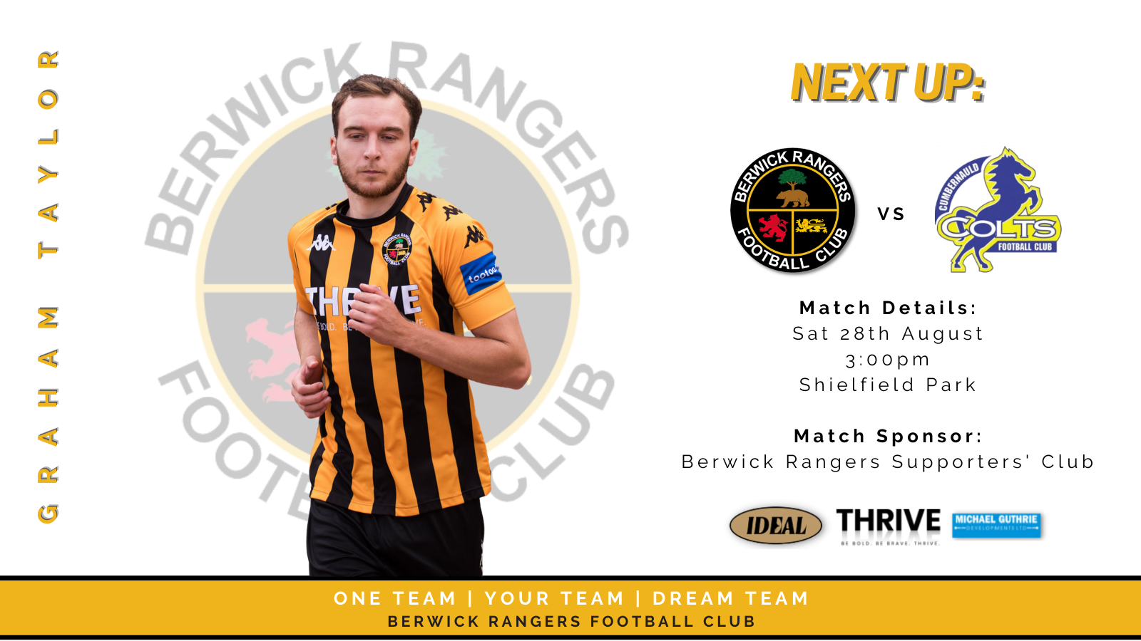 Match Day 10 | BRFC vs Cumbernauld Colts - Berwick Rangers Football Club