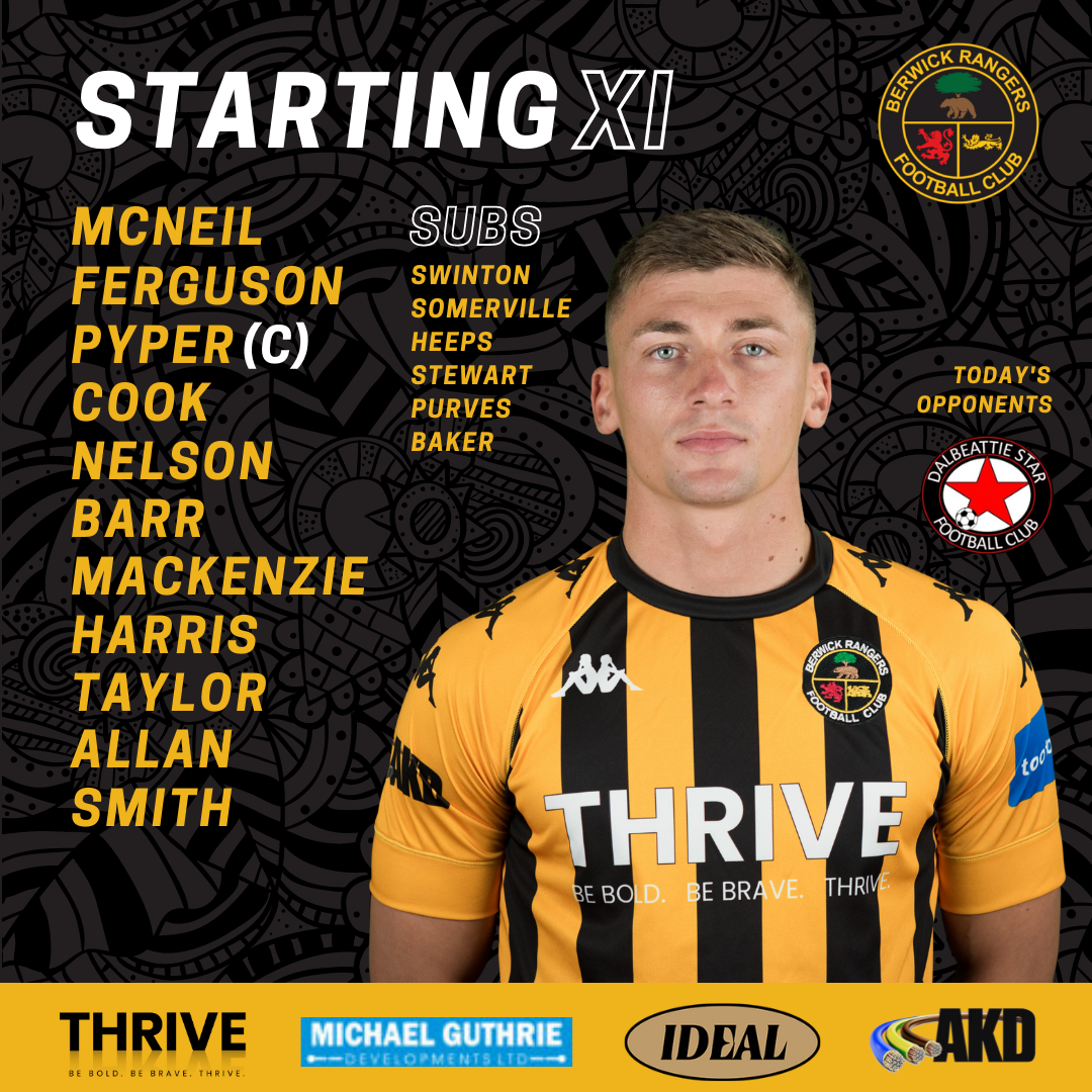 Match Day 6 | BRFC vs Dalbeattie Star - Berwick Rangers Football Club